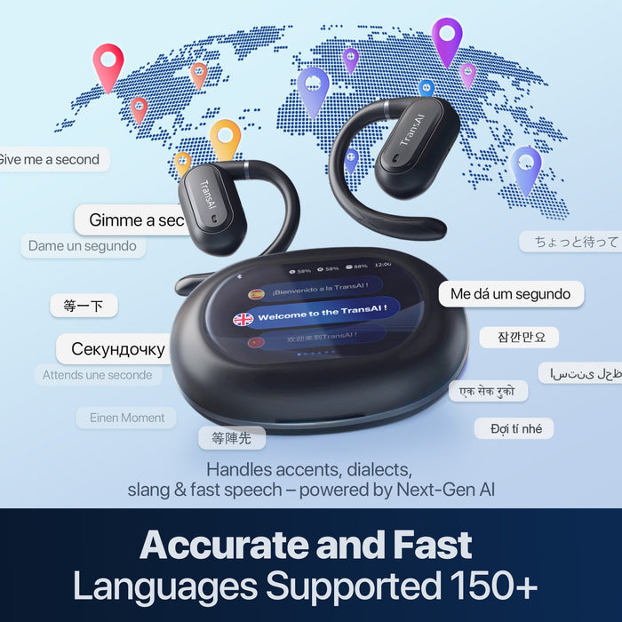 TransAI GO1 Real-time Phone Call Translator Earbuds